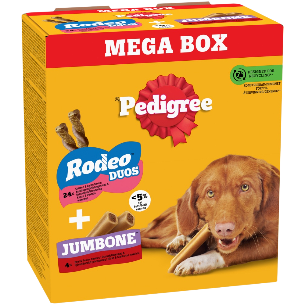 PEDIGREE® RODEO DUOS & JUMBONE Medium Dog Treats Multipack 780g