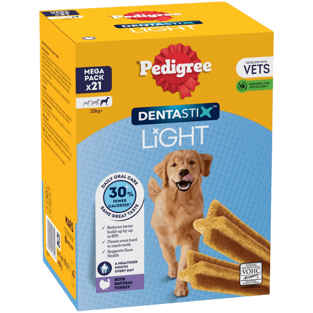 PEDIGREE® DENTASTIX™ Light Daily Dental Chews Large Dog Treats 21 Sticks