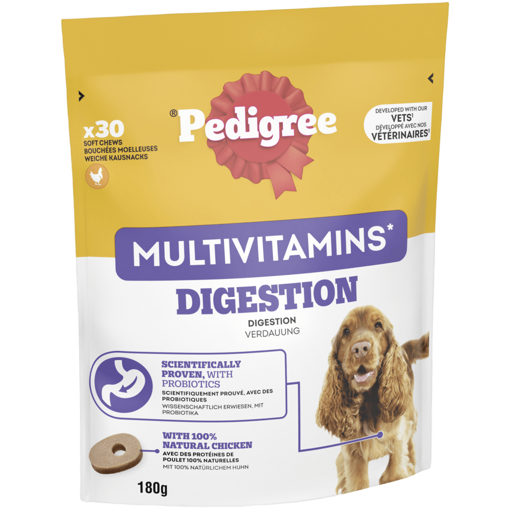 PEDIGREE® Multivitamins Digestion 30 Soft Dog Chews 180g
